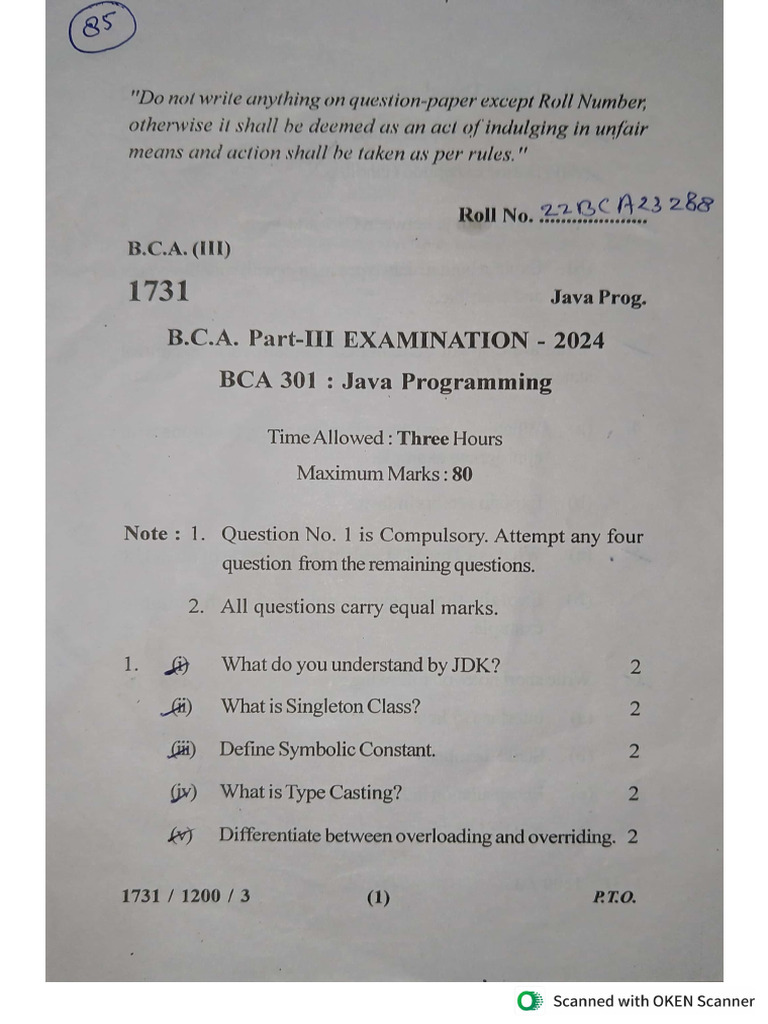 BCA Final Year 2024 Pepars JSR | PDF