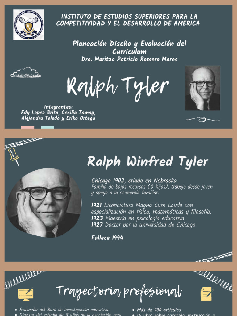 Modelo Tyleriano de Currículo y Evaluación | PDF | Plan de estudios ...