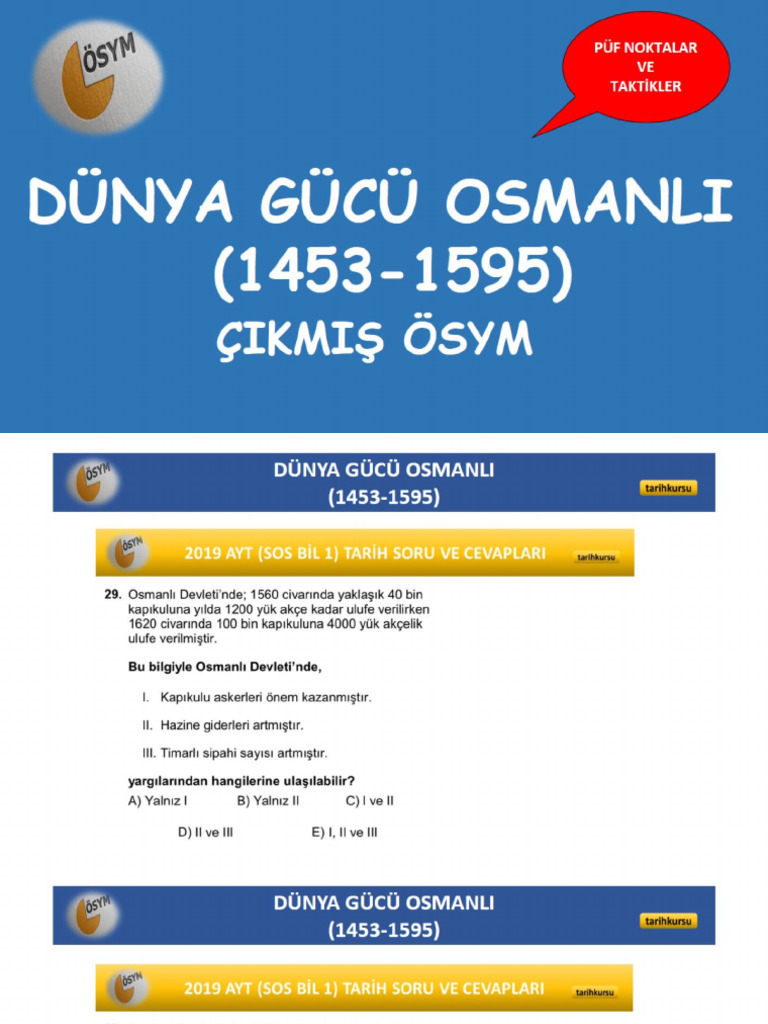 8 - Dünya Gücü Osmanli (1453-1595) | PDF