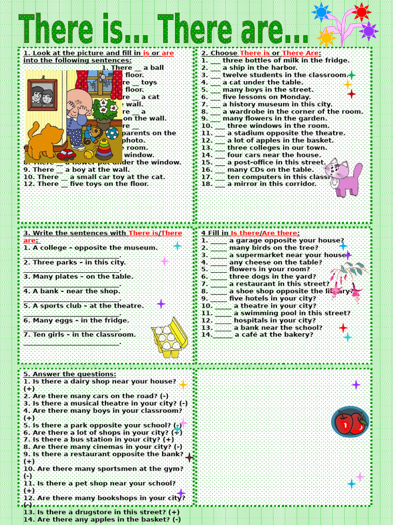 Ficha There Is There Are | PDF