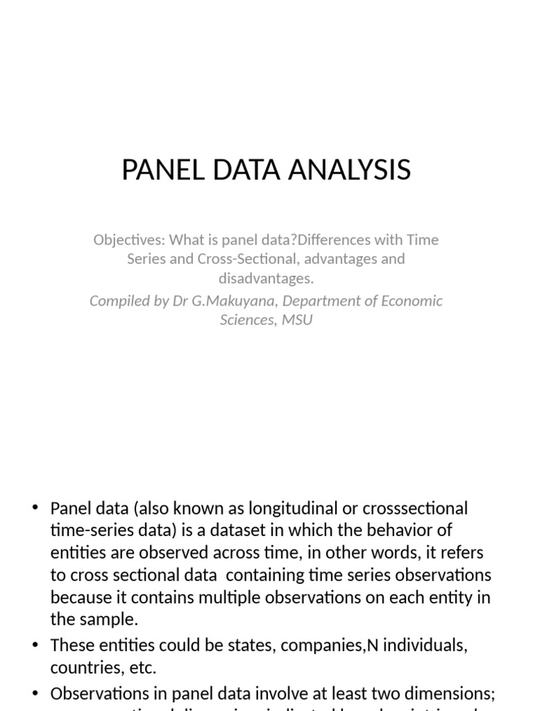 Panel Data Analysis | PDF | Time Series | Statistical Inference