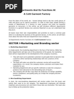 Functions of Departments in Garment Factories | PDF | Sewing | Textiles