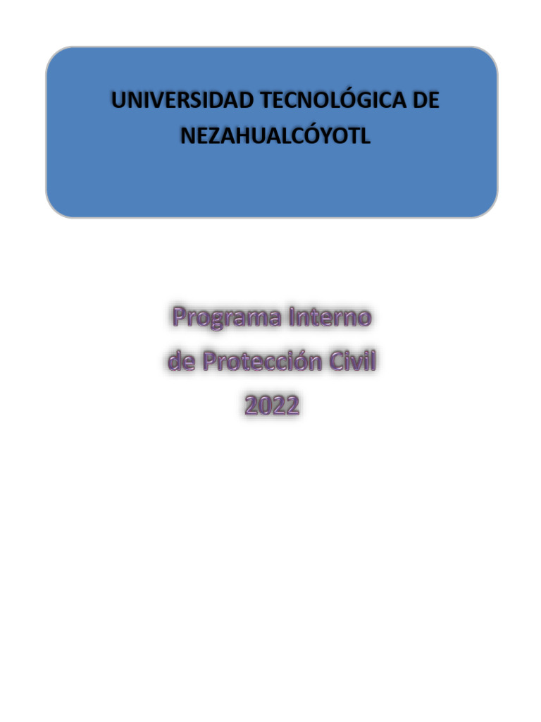PROGRAMA_INTERNO_PROTECCION_CIVIL | PDF | Defensa Civil | México