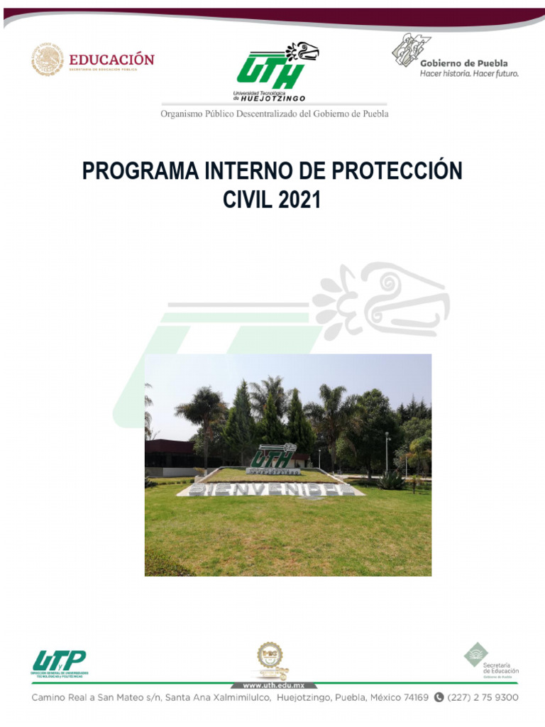 programa-interno-de-proteccion-civil-2021-UTH | PDF | Defensa Civil | Residuos