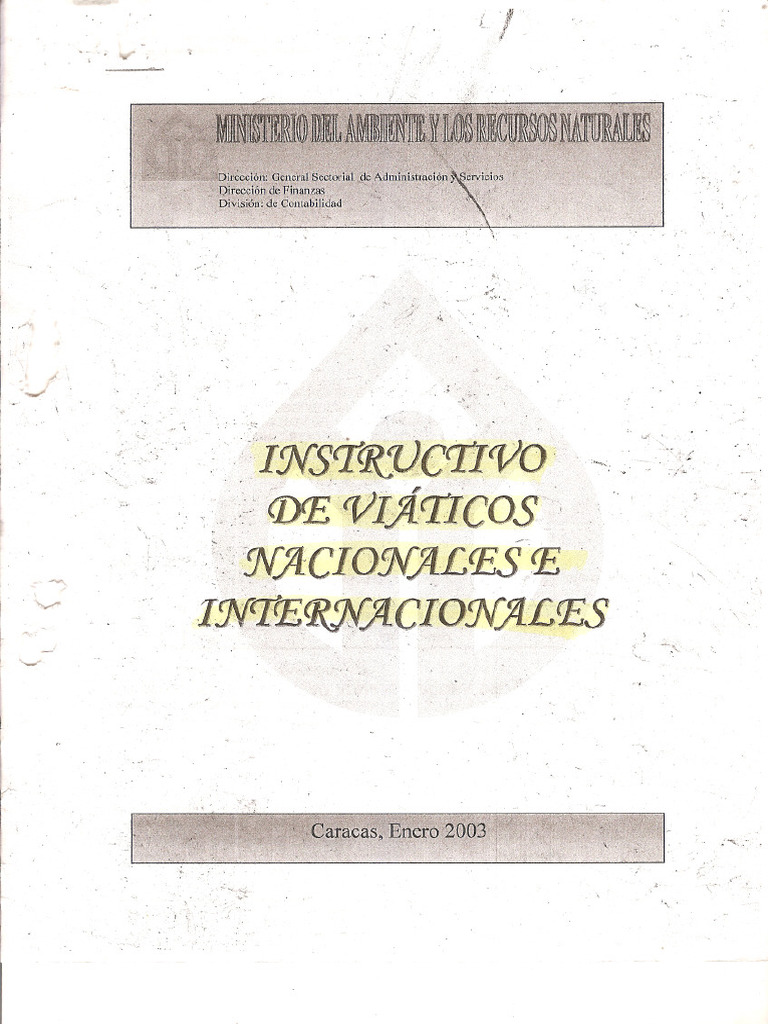 Instructivo de Viaticos | PDF