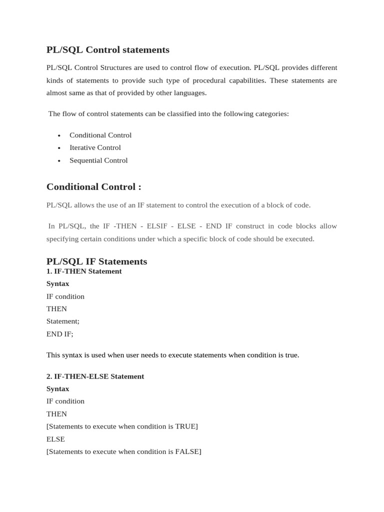 Reading Material experiment 2.1 | PDF | Control Flow | Pl/Sql