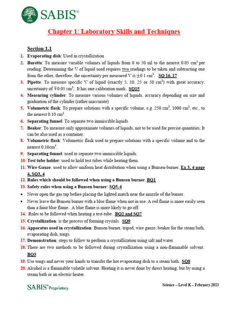 2223 Level K Chemistry Gr10 - Chapter 1-4 ALL | PDF | Melting Point ...