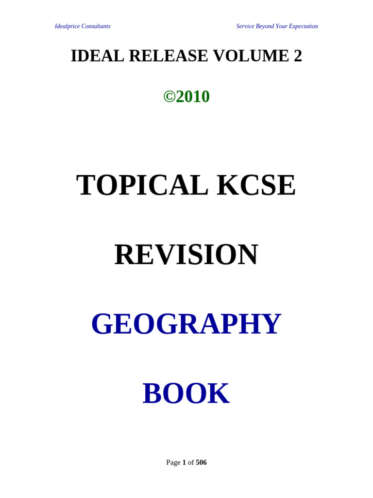 Topical Geography Booklet | PDF | Rock (Geology) | Earth