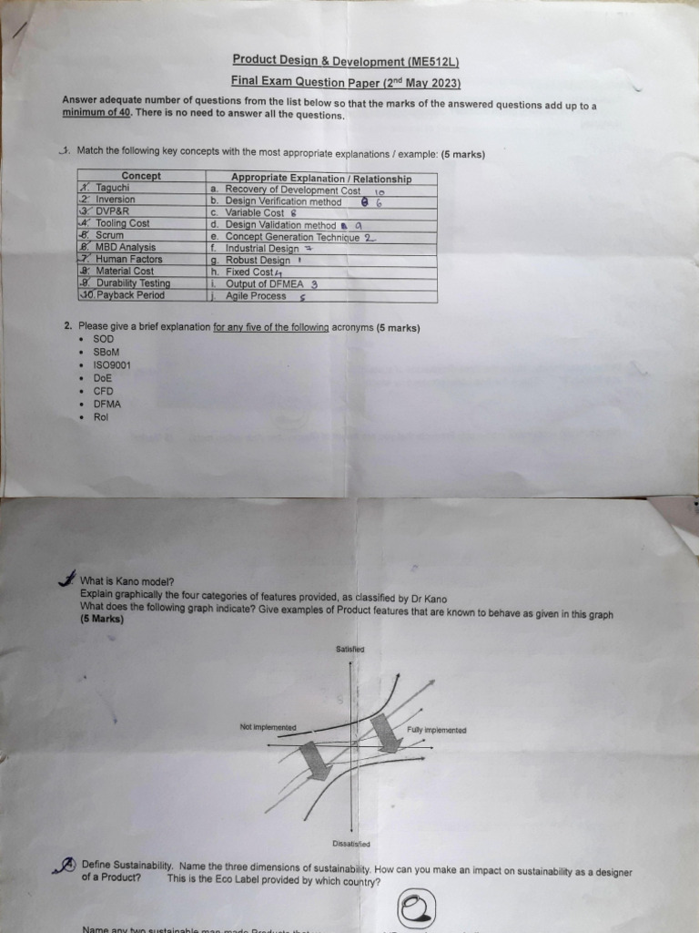 PDD END Exam Paper | PDF