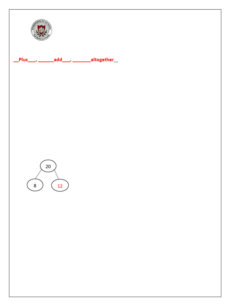 Grade 1 Math Revision Paper 2024-2025 | PDF