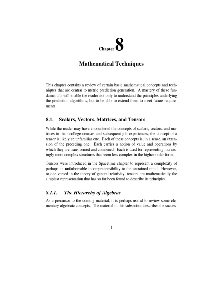 Chapter 8-Mathematical Techniques | PDF | Eigenvalues And Eigenvectors | Matrix (Mathematics)