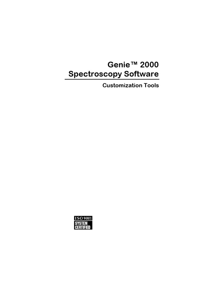 Genie 2000 Customization Tools Manual | PDF | Parameter (Computer ...