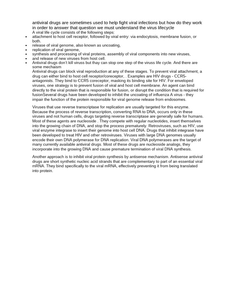 A Viral Life Cycle Typically Consists of The Following Steps | PDF ...
