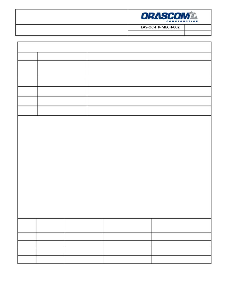 EAS-OC-ITP-MECH-002 - REV.01 - ITP For Water Supply System | PDF | Pipe ...
