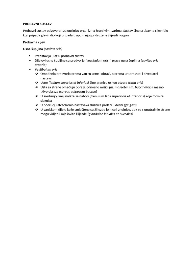 Probavni Sustav | PDF