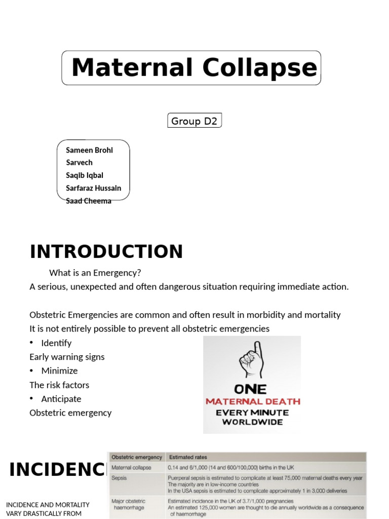 Maternal Collapse: Emergency Management Guide | PDF | Cardiopulmonary ...