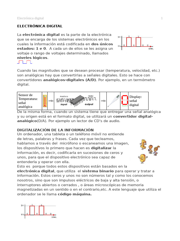 Introducción a la Electrónica Digital | PDF | Ascii | Electrónica