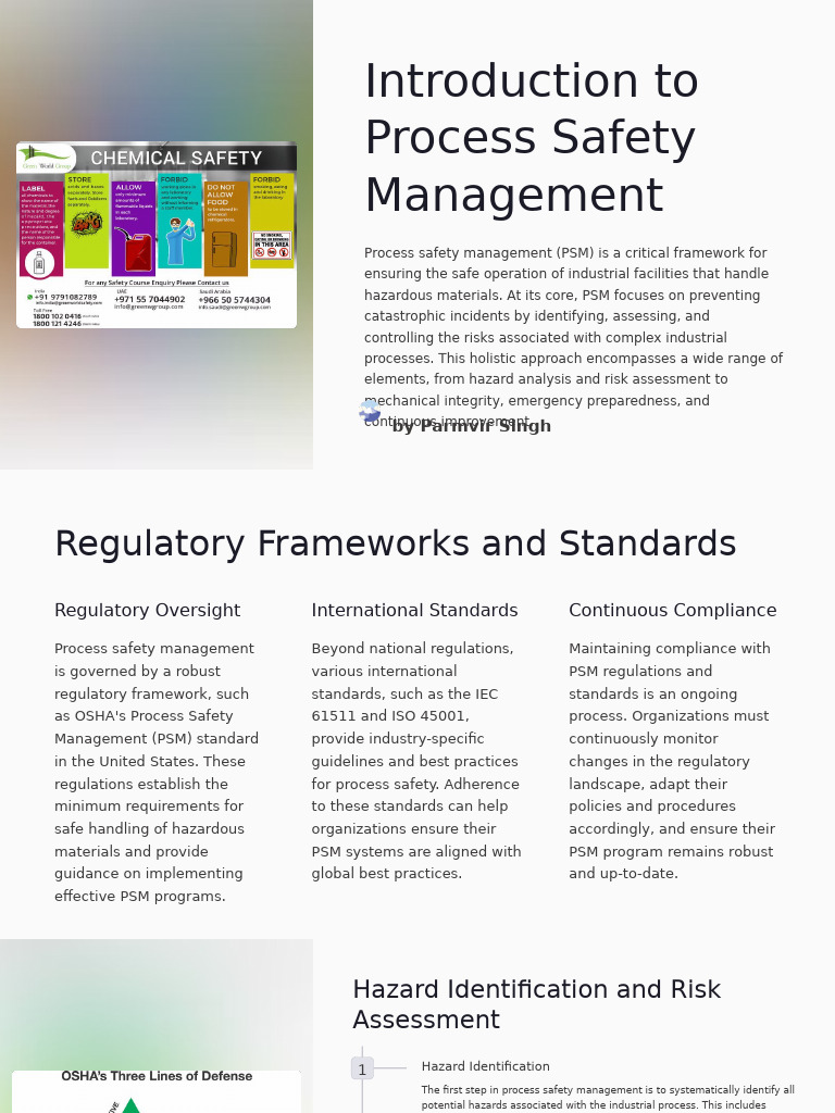 Introduction To Process Safety Management | PDF | Risk | Reliability ...