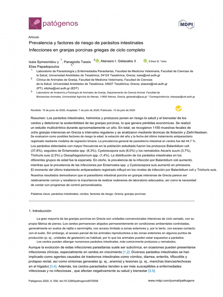 TRA-Infections in Greek Swine Farrow-To-Finish Farms | PDF | Diarrea ...