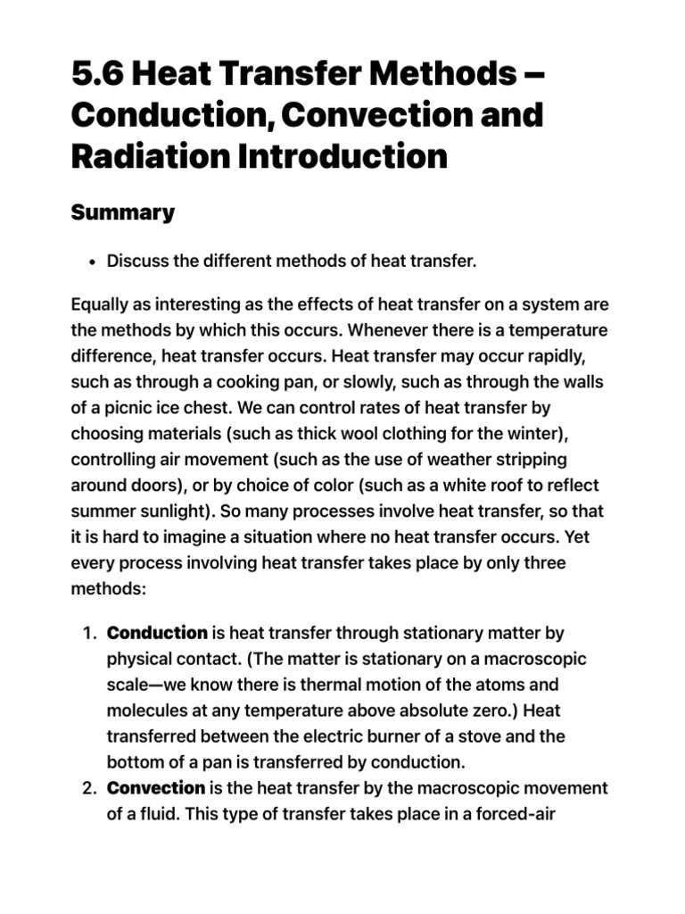 Heat Transfer: Conduction, Convection, Radiation | PDF | Heat Transfer ...