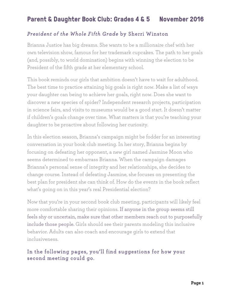 President of The Whole 5th Grade Guide | PDF