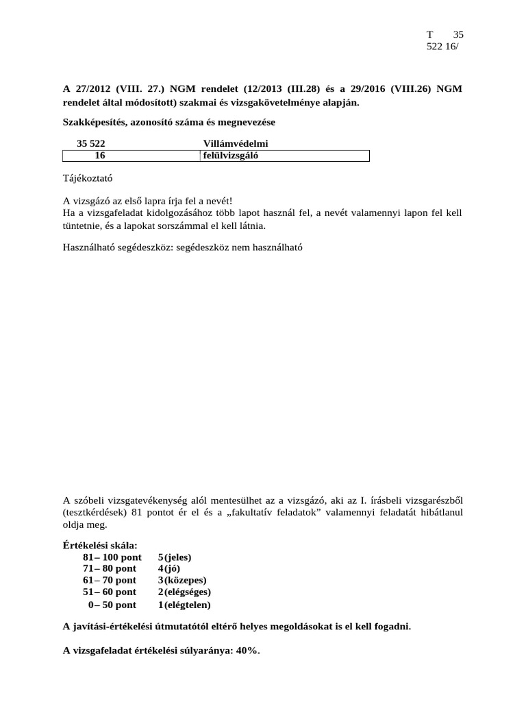 35 - 522 - 16 - 1 - 8T - Helyes Válaszok | PDF