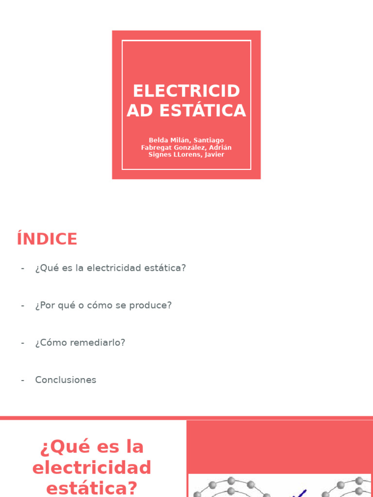 Ejemplos y control de electricidad estática | PDF