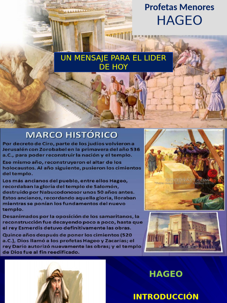 Aprendiendo de Hageo | PDF