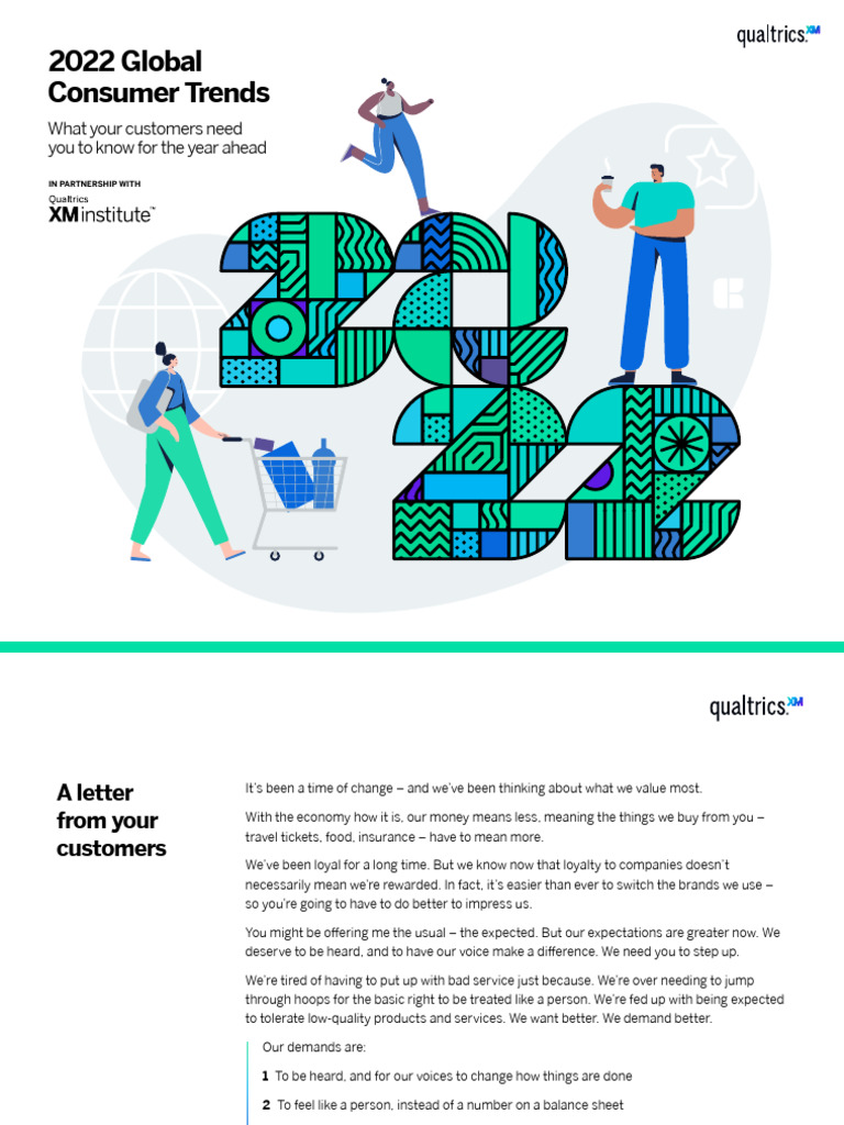 QUALTRICS - 2022 Global Consumer Trends Report | PDF | Customer Satisfaction | Customer Experience