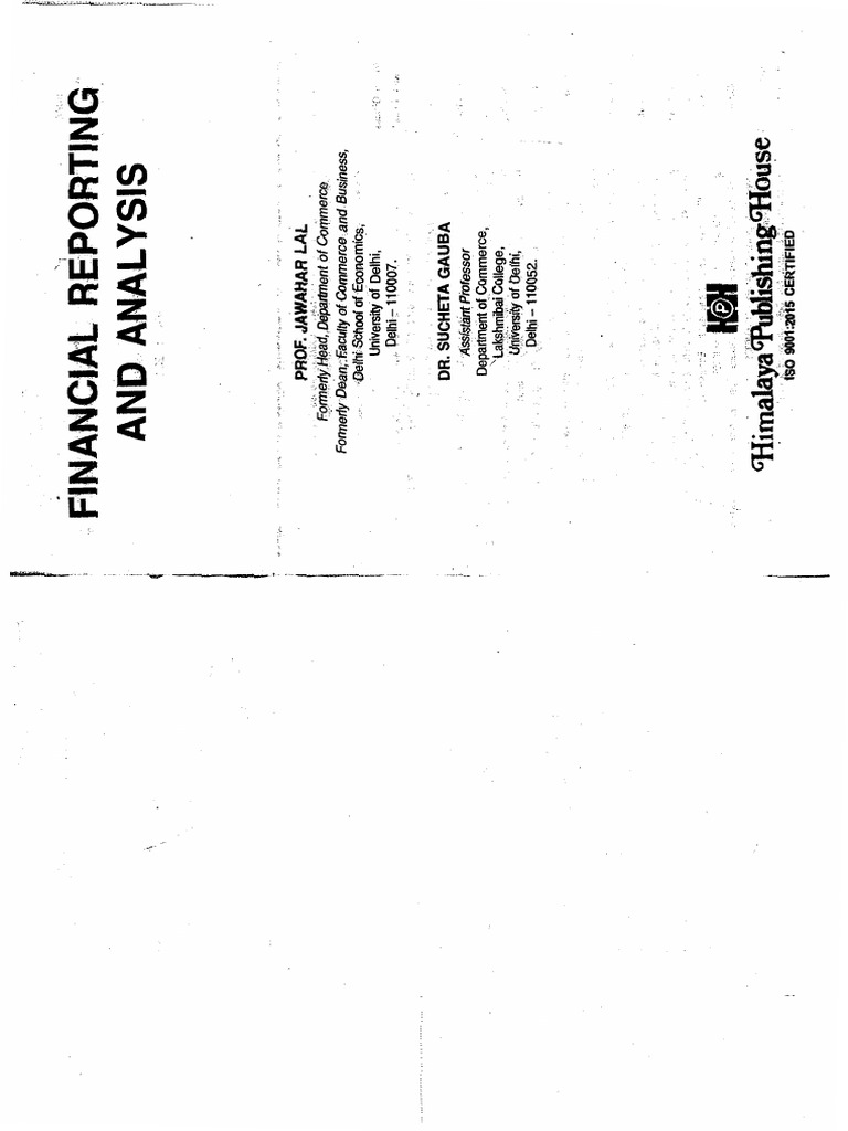 Financial Reporting and Analysis | PDF