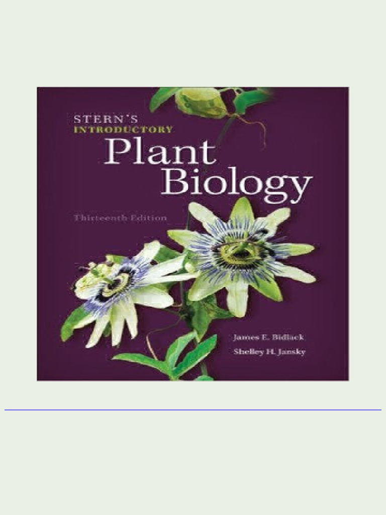 Sterns Introductory Plant Biology 13th Edition Bidleck Jansky Stern ...