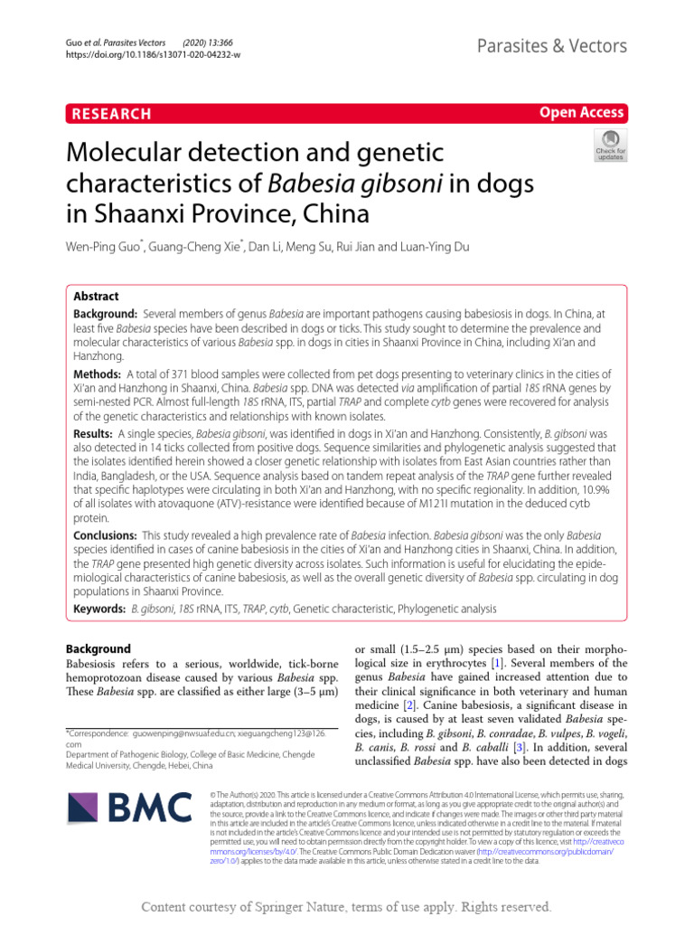 Molecular Detection and Genetic Characteristics of | PDF | Polymerase ...