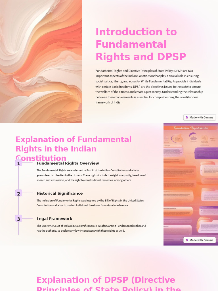 Introduction To Fundamental Rights and DPSP | PDF | Government | Governance