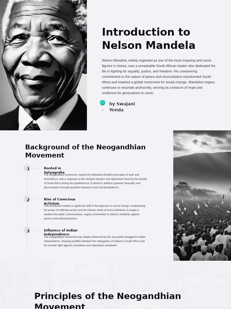 Nelson Mandela: Icon of Neogandhian Movement | PDF | Nelson Mandela ...