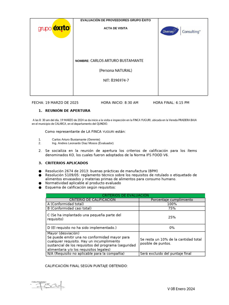 Acta de Visita Alejandro Alberto Arias Toro 19122024 | PDF