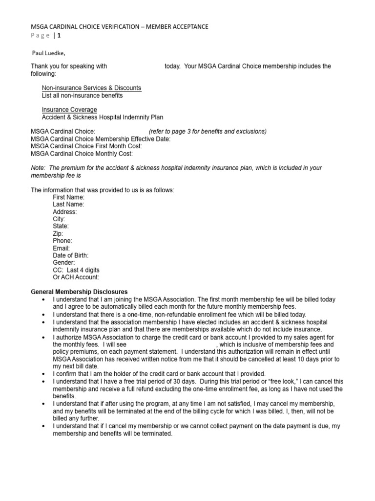 Application Form of Cardinal Choice (Part 2) - Signed | PDF | Substance ...