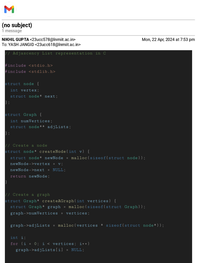 Adjacency List | PDF