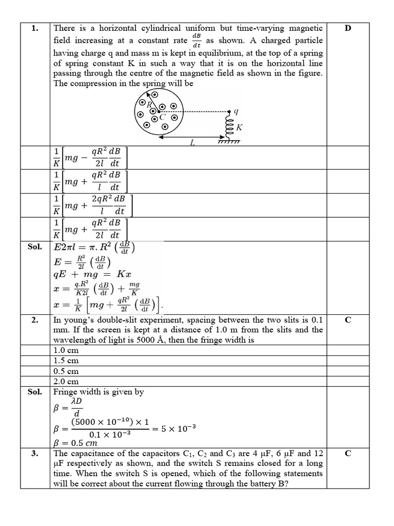 MRTS 16 Physics Problem Set | PDF | Covalent Bond | Isomer