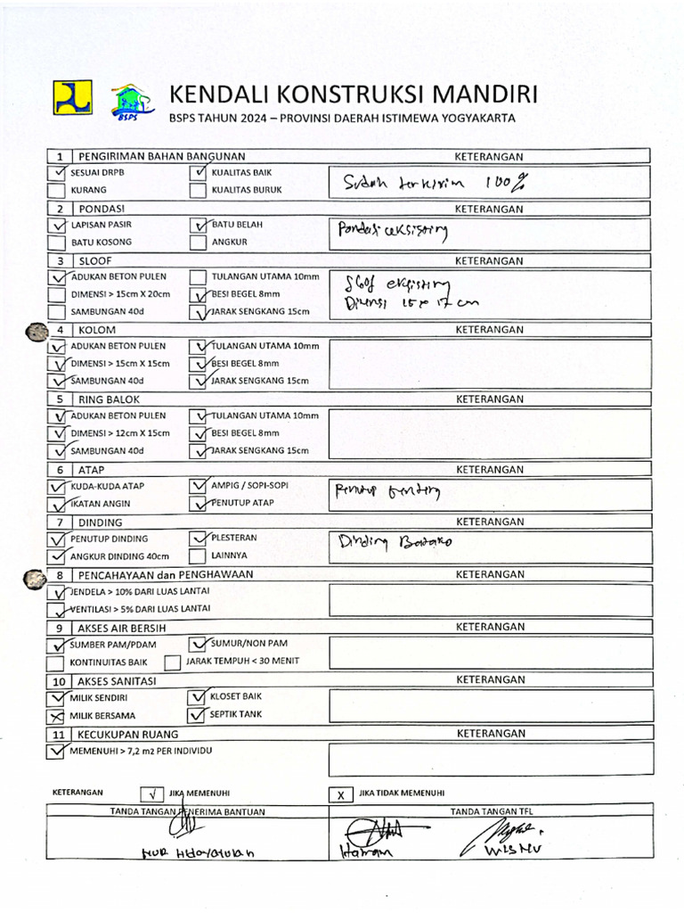 Form Kendali Mandiri Nurhidayatullah | PDF