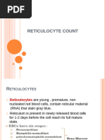 Reticulocyte Count Manual Procedure | PDF | Blood | Medical Specialties