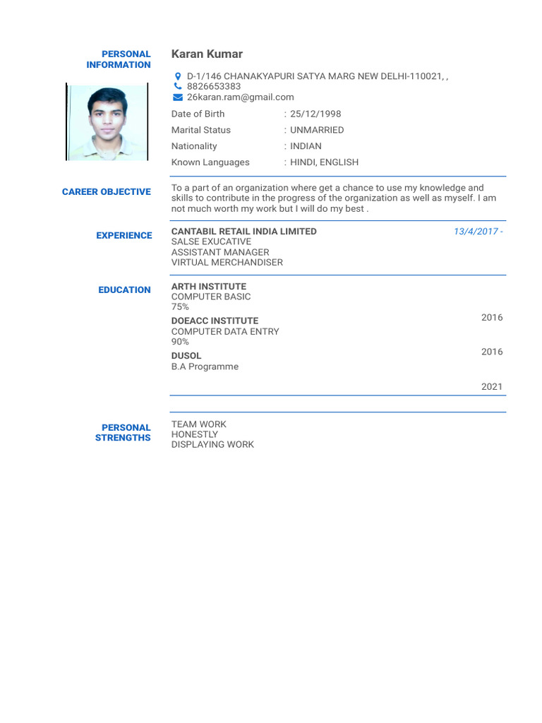 Karan Resume | PDF