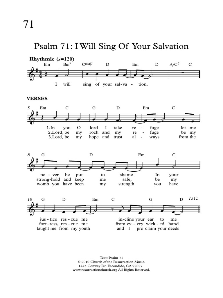071 Psalm 71 - Full Score | PDF