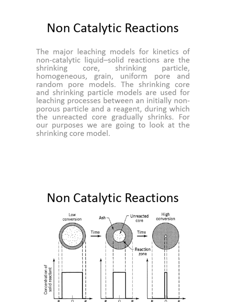 Non-Catalytic Reaction Kinetics Models | PDF