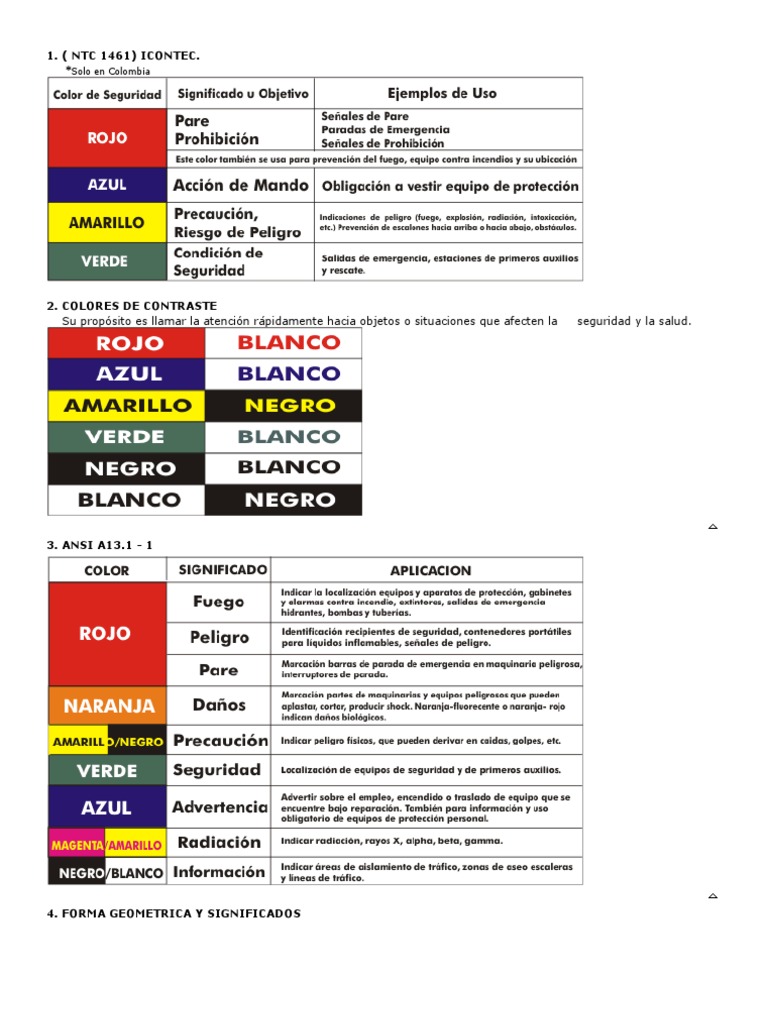 ntc 1461 | Color | Naturaleza