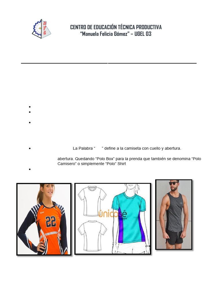 Desarrollo de Modelos de Polos Deportivos | PDF | Textiles | Ropa