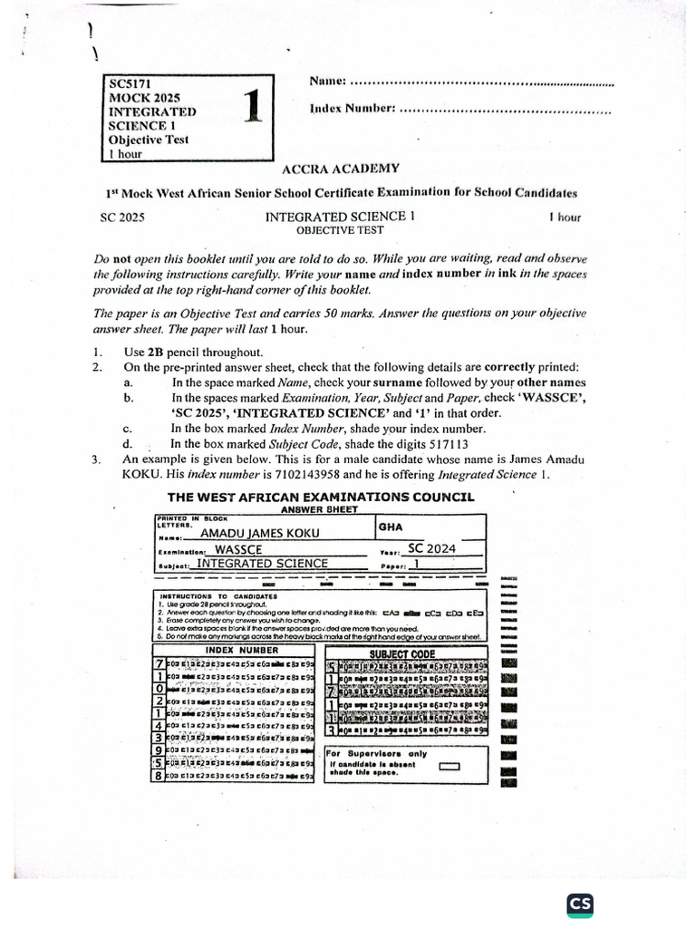 Integrated Science - Obj | PDF