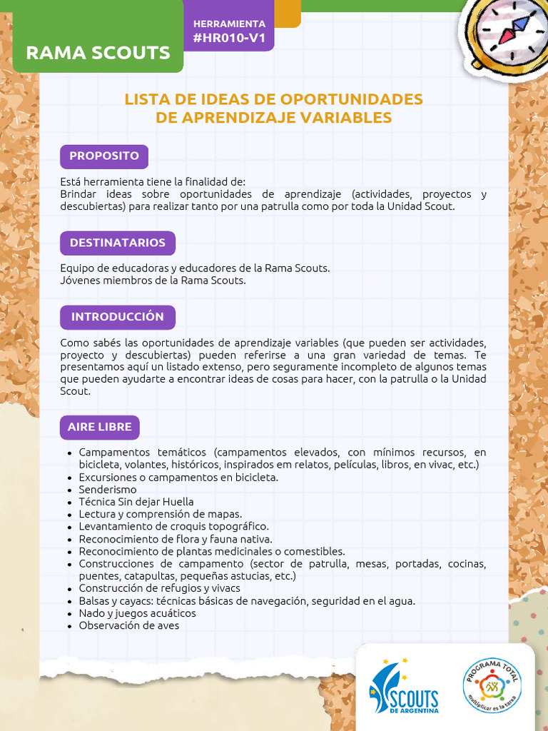 Herramienta #HR010-V1 - Rama Scouts_compressed | PDF | Exploración