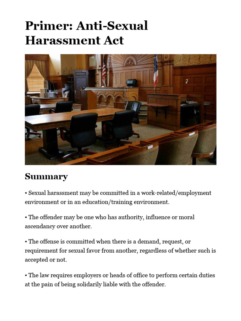 Employer Liability in Sexual Harassment | PDF | Sexual Harassment ...