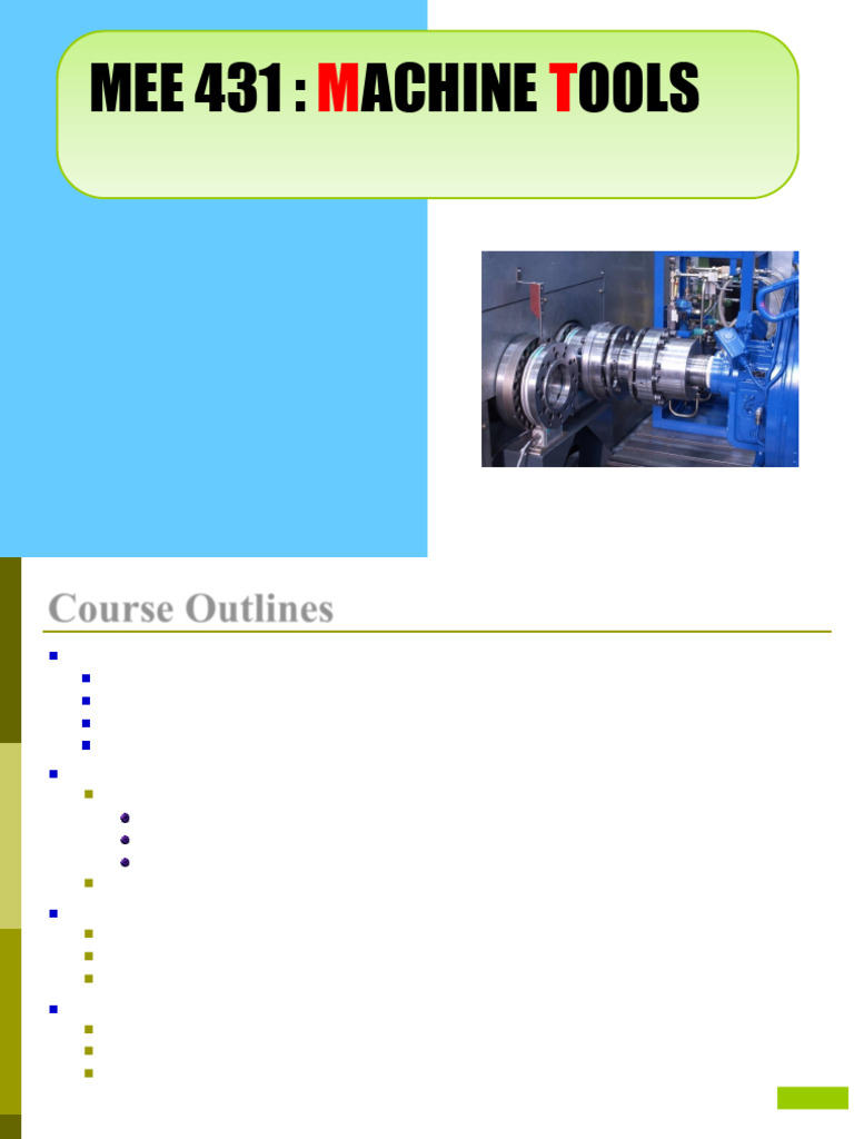 01 MEEE 431-Machine - Tools | PDF | Machines | Drill