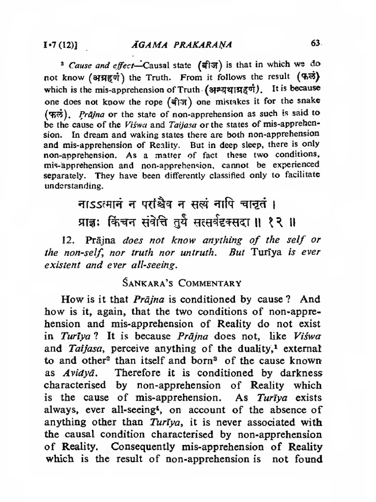 MandukyaUpanishadKarikaWithBhashya-SwamiNikhilananda Text | PDF ...